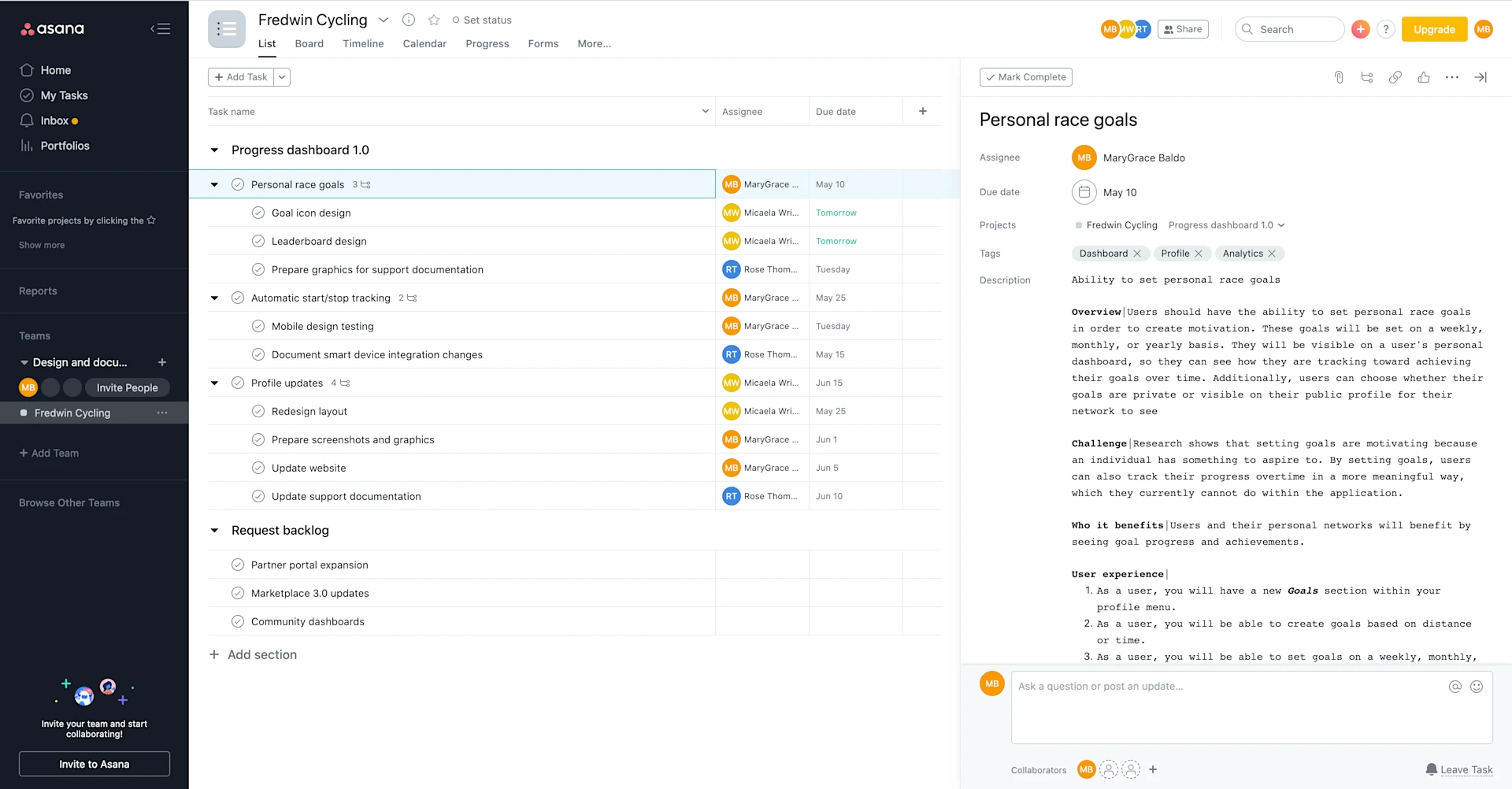 Asana Roadmap Tool Integration