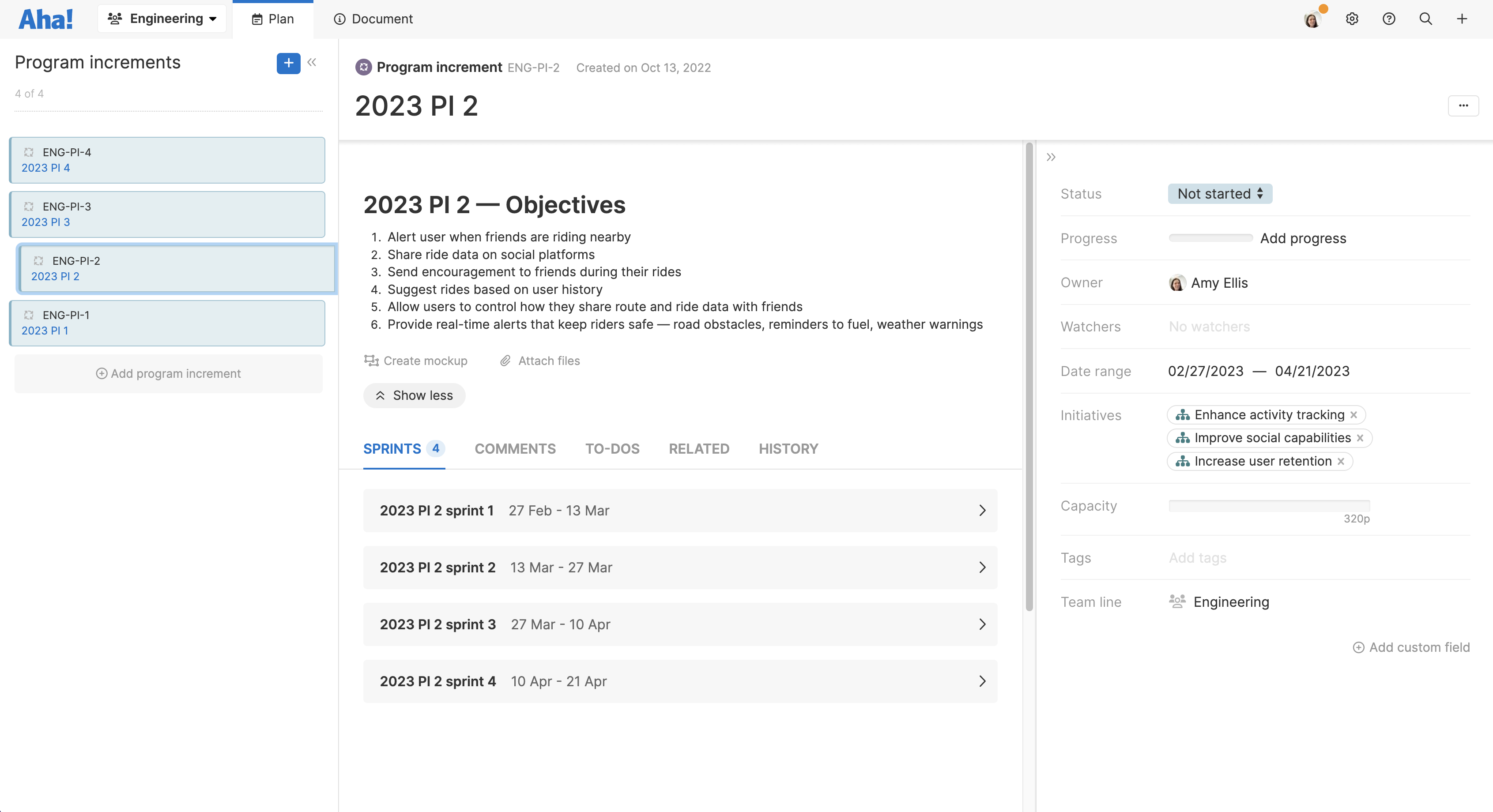Introducing Program Increments for Companies Using SAFe® | Aha! software