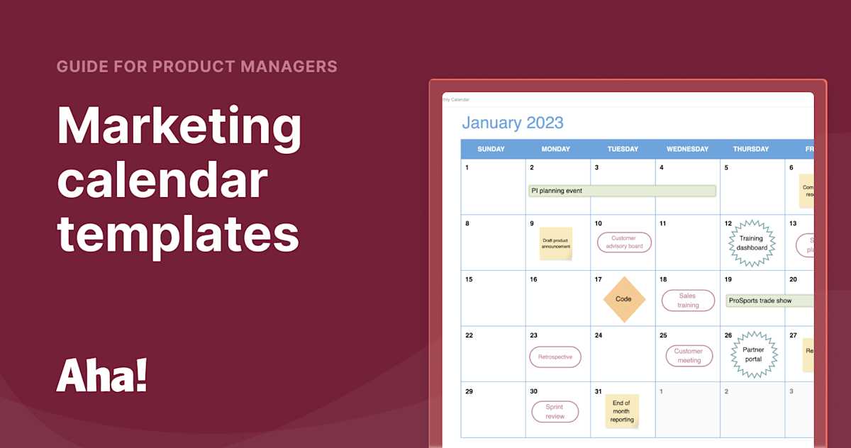 7 Marketing Calendar Templates [Free Downloads] | Aha! software