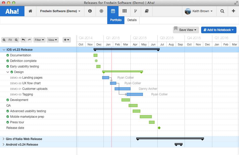 New in Aha! — Visualize Your Release and Feature Schedules | Aha! software