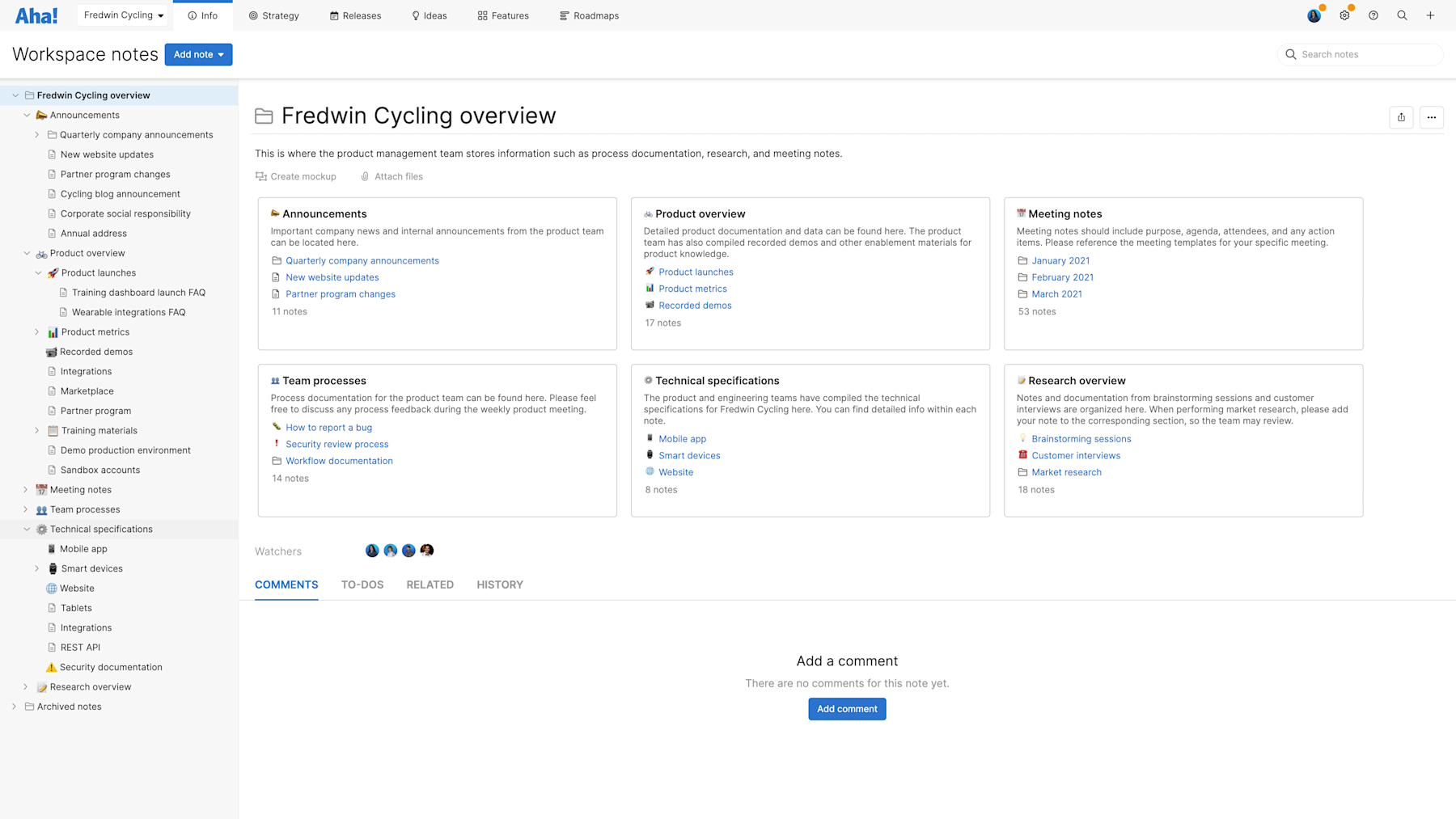 Internal Knowledge Base | Aha! software