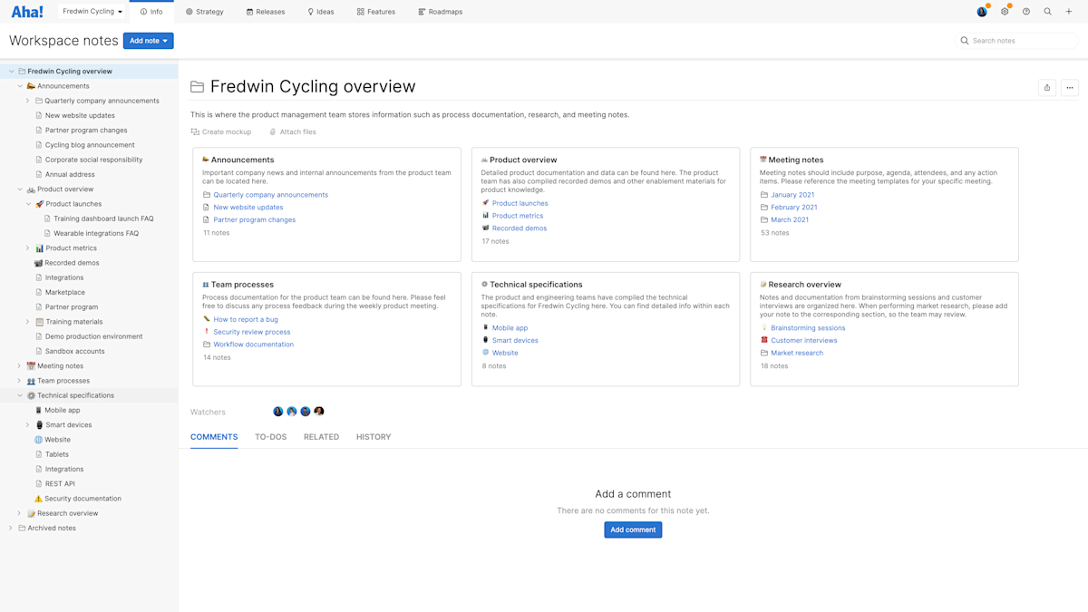 Internal Knowledge Base | Aha! software