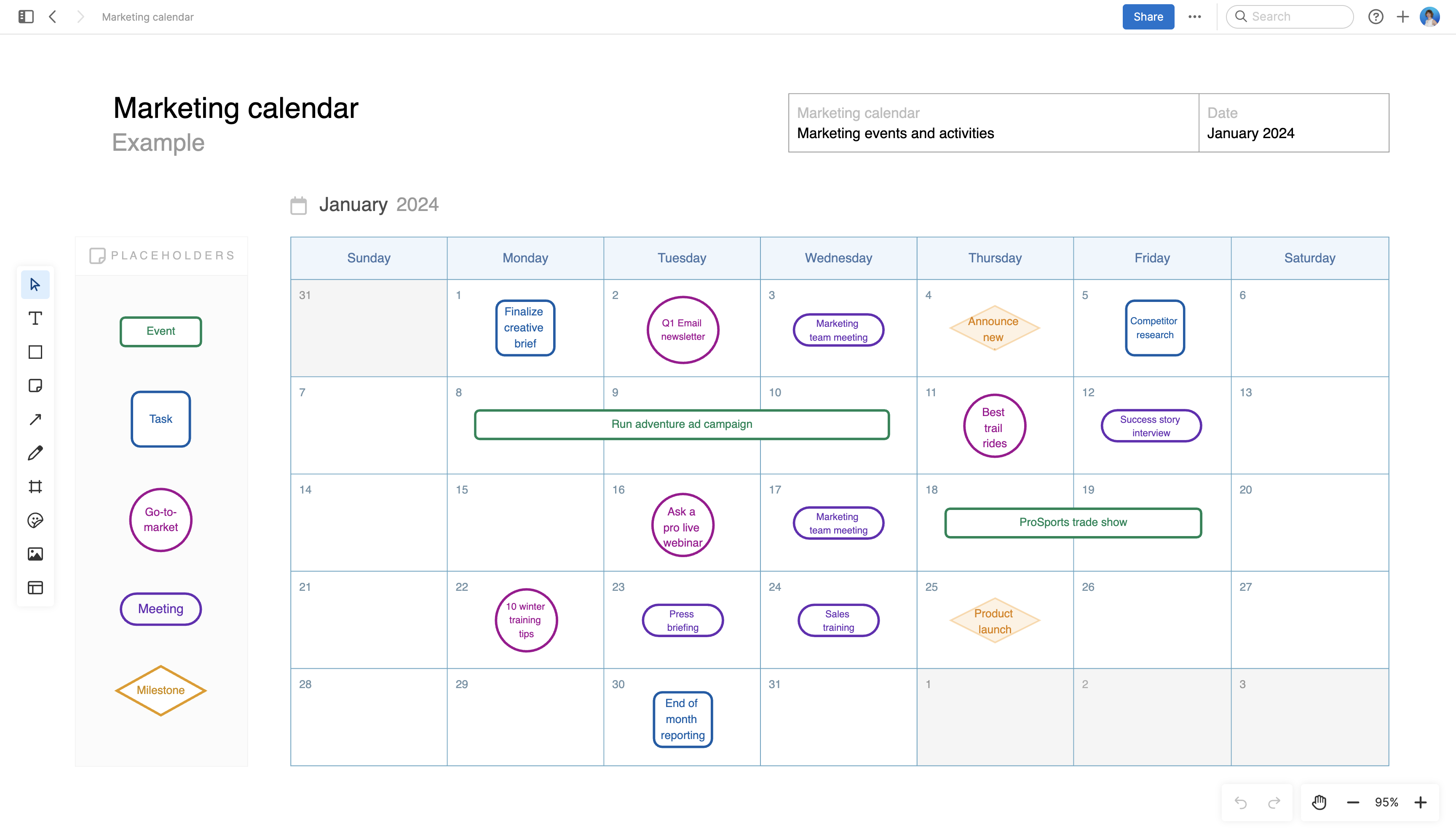 Marketing Calendar Template | Try for Free