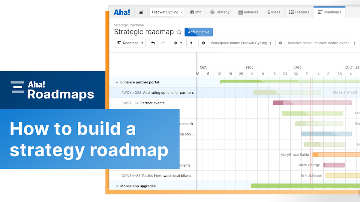 Aha! Roadmaps | How to build a strategy roadmap | Aha! software