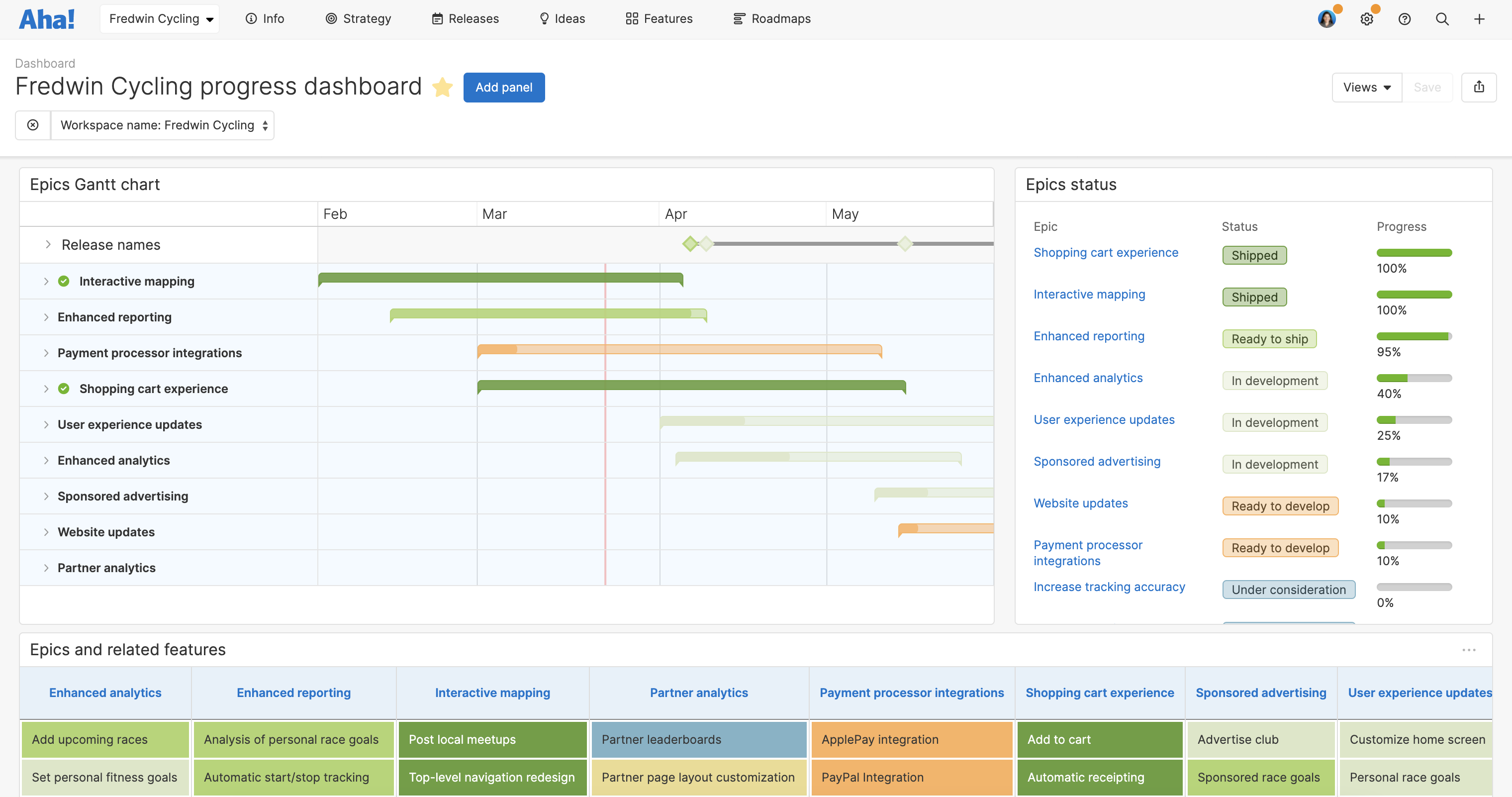 Automatically Sync the Status of Epics and Features | Aha! software