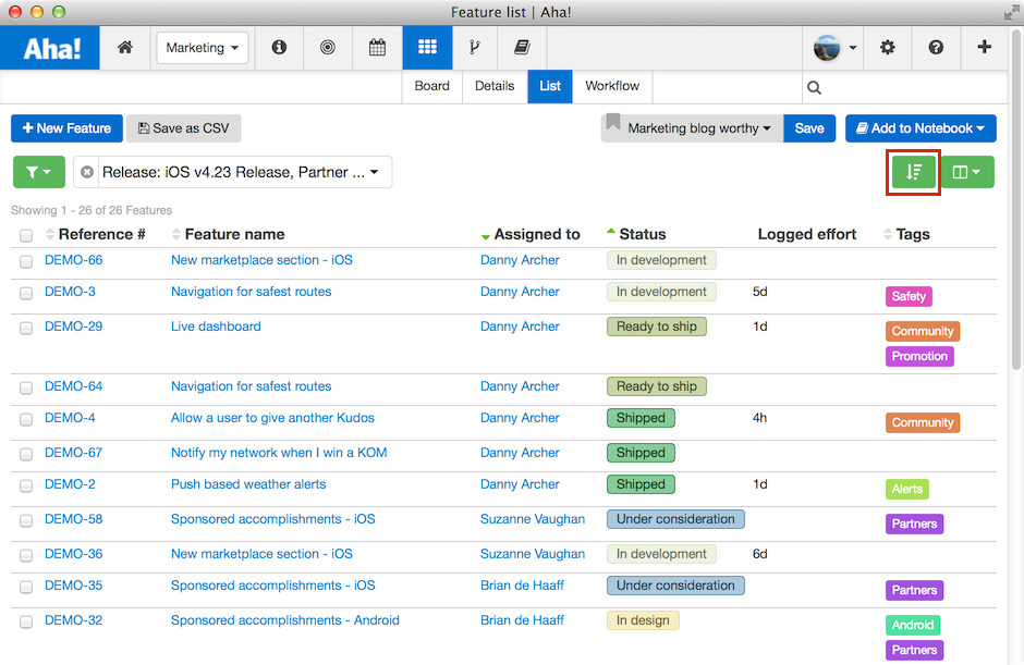 Save Any Aha! Chart, Diagram, or Table as an Image | Aha! software