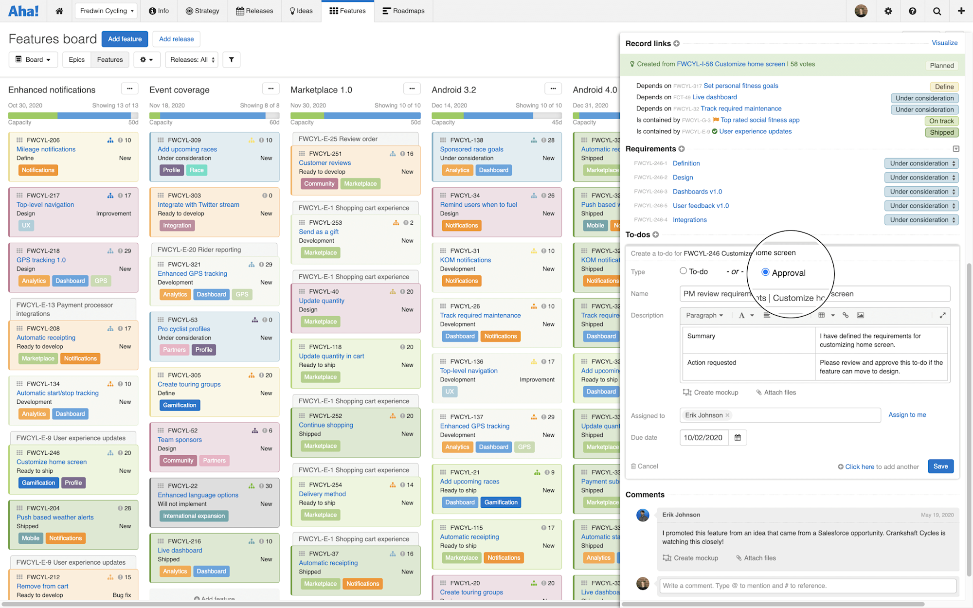 Aha! Roadmaps | To-dos | Aha! software