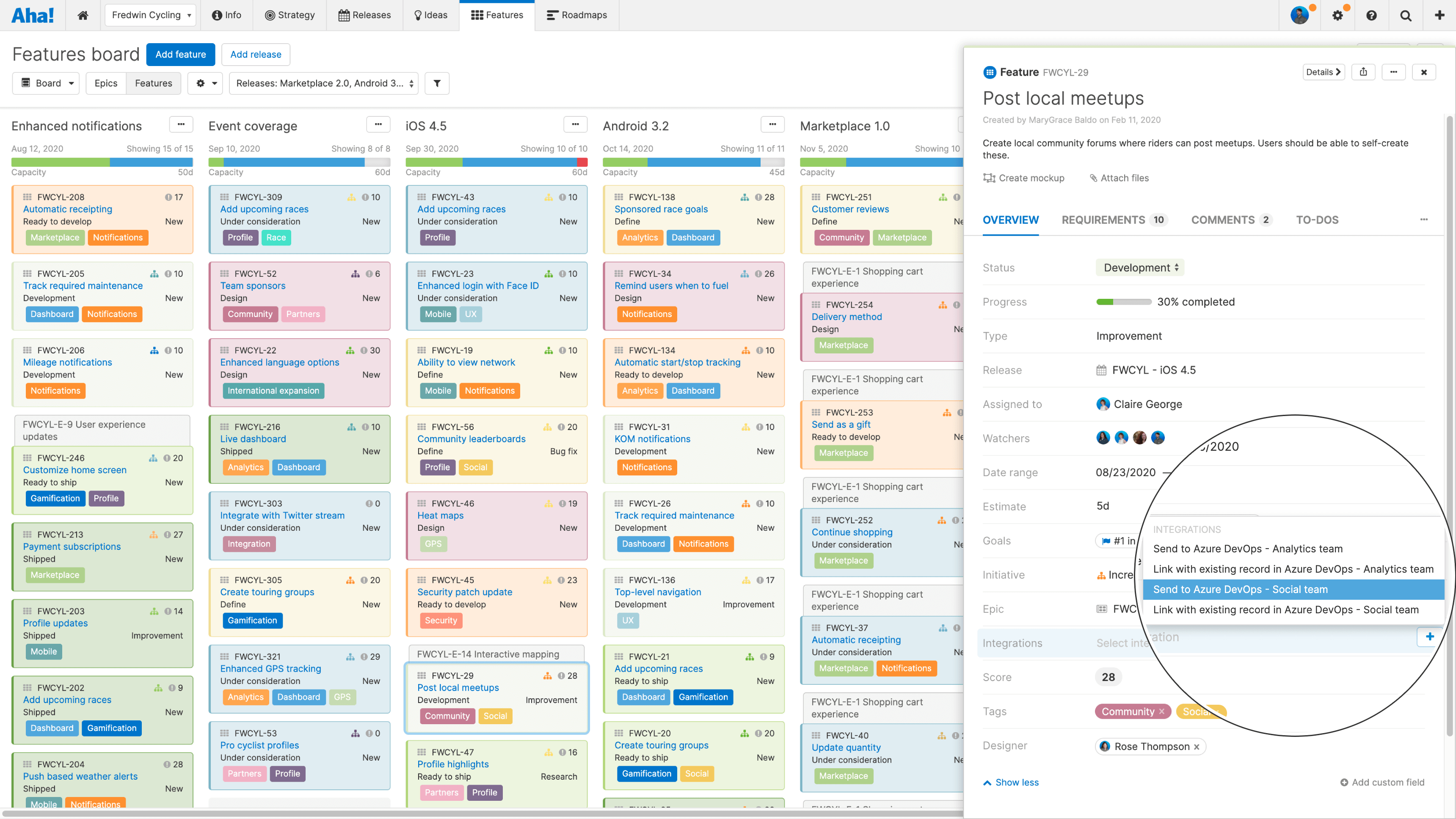 Aha! Roadmaps | Integrate with Azure DevOps (integrations 2.0) | Aha ...