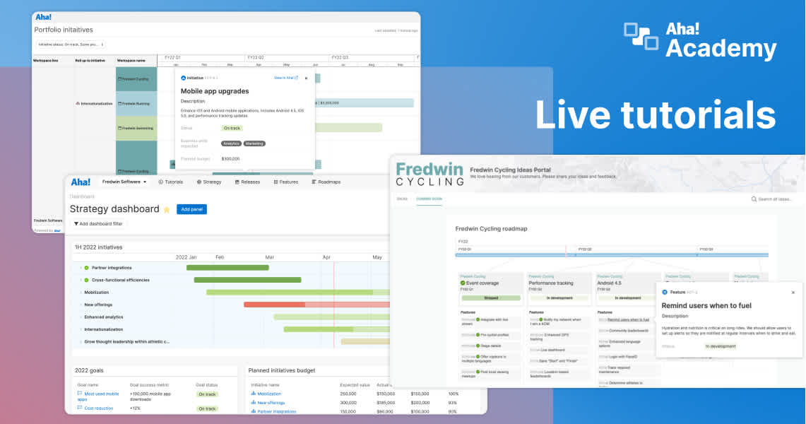 Aha! Tutorial Highlights: Build Impressive Roadmaps With the Right ...