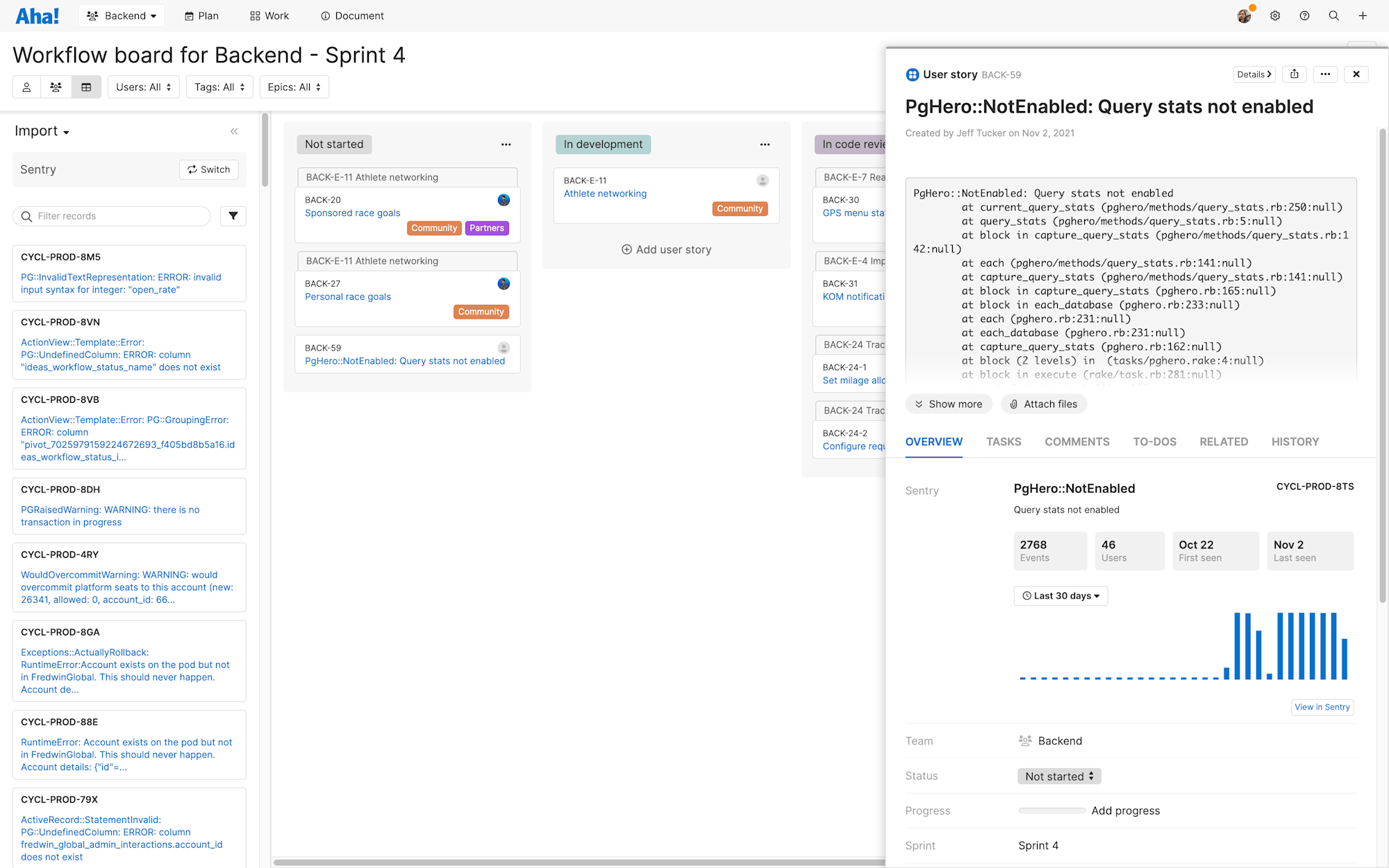 New Sentry Extension for Aha! Develop | Aha! software