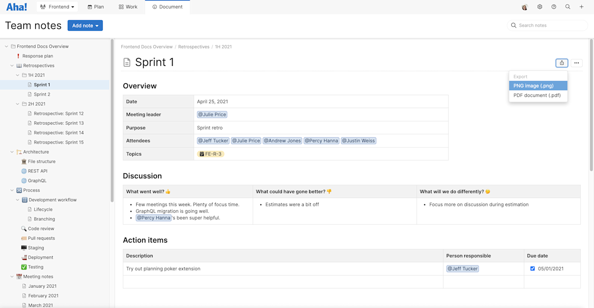 Aha! Develop Tour - Documentation | Aha! software