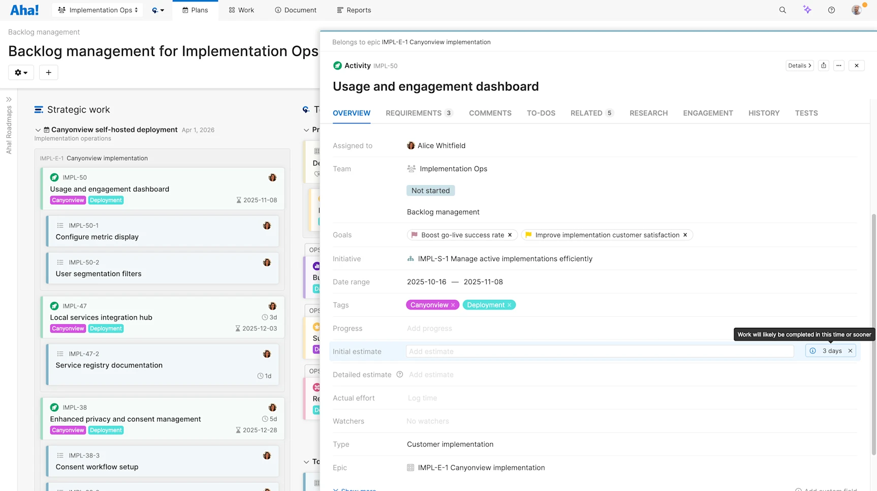 Aha! Teamwork Capacity Planning — Optimize Resources