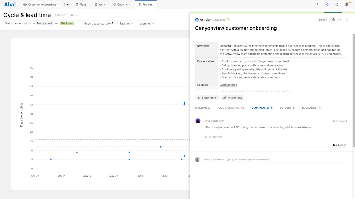 Improve Future Work Estimates Based on Past Cycle and Lead Times