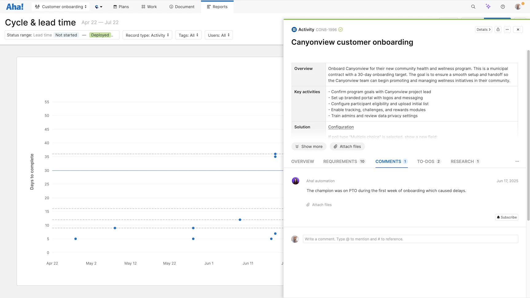 Improve Future Work Estimates Based on Past Cycle and Lead Times