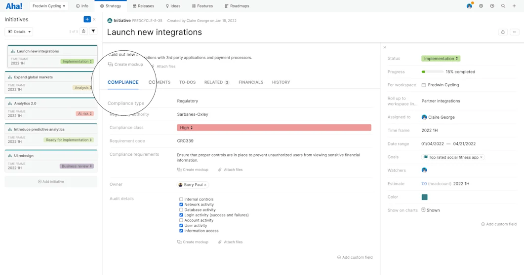 Add Custom Tabs to Record Layouts in Aha! Roadmaps