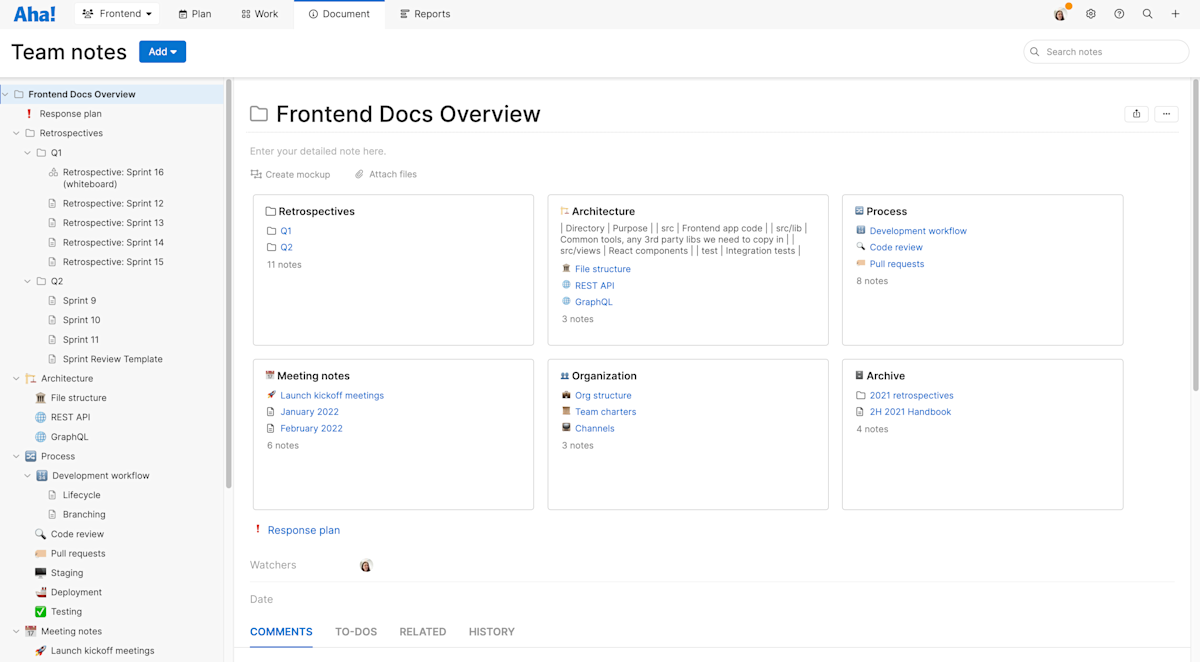 Aha! Develop Tour - Documentation | Aha! software