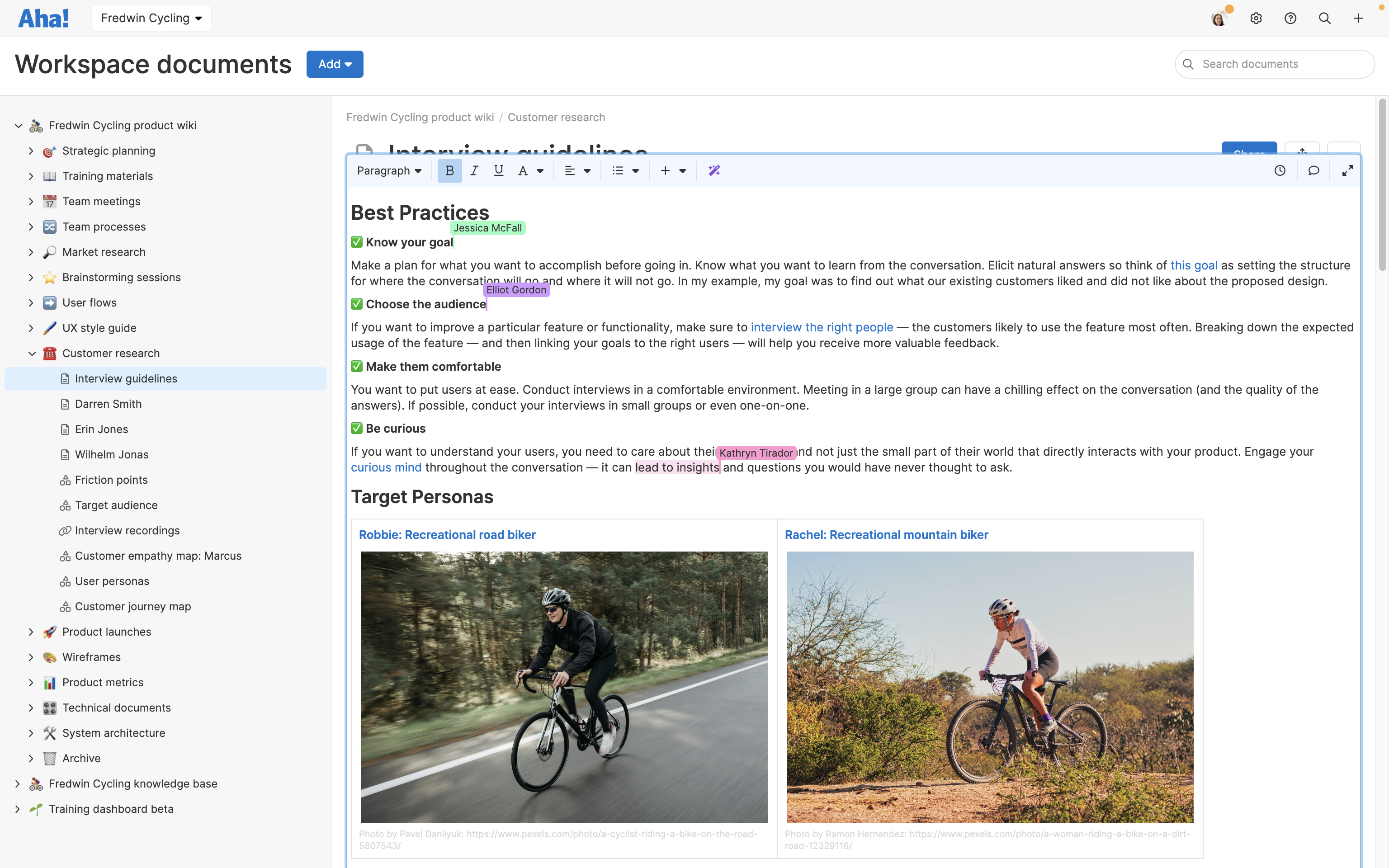 Aha! Knowledge Documents — Create Compelling Documents