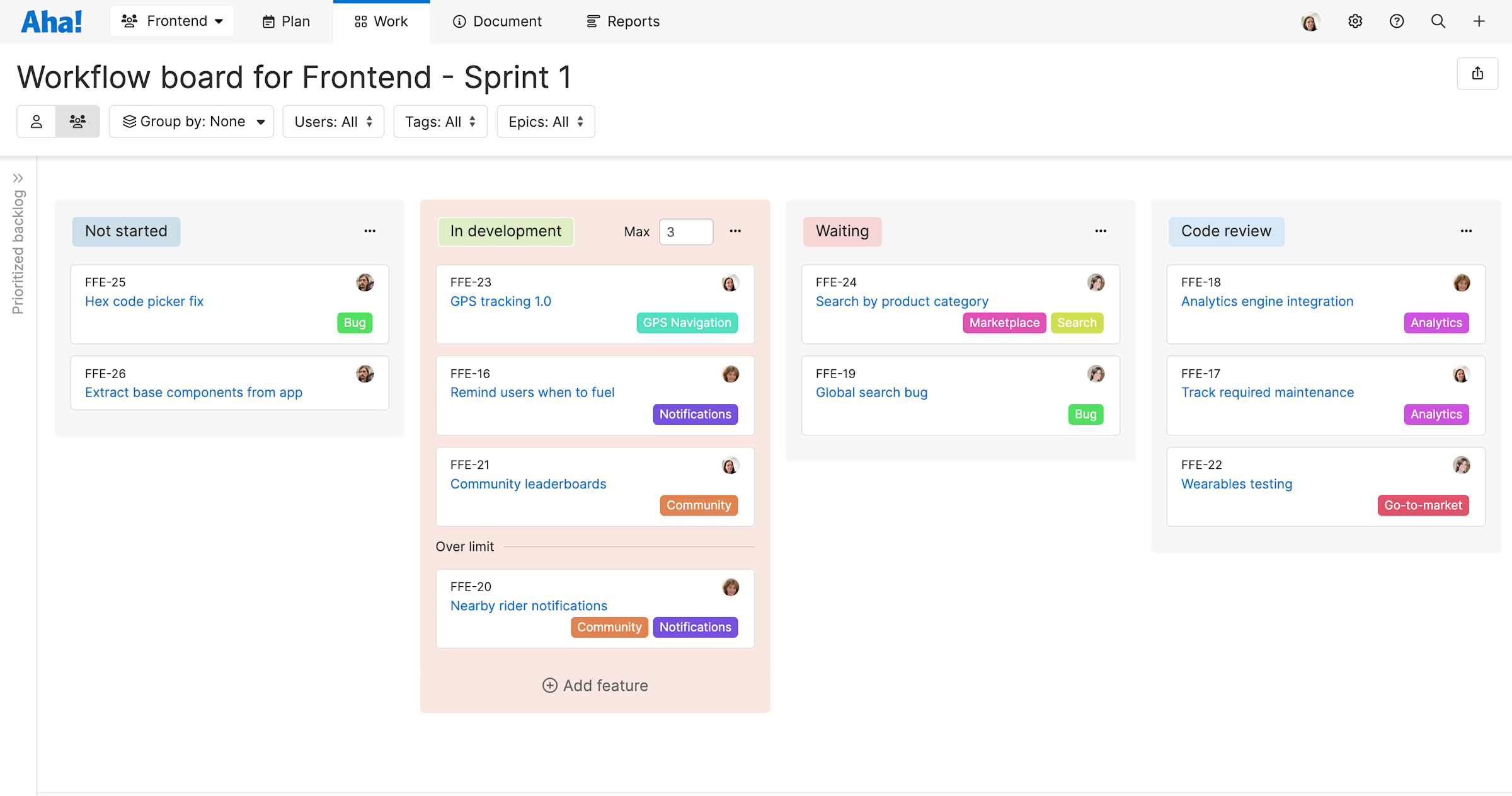 Aha! Develop Tour - Kanban | Aha! software