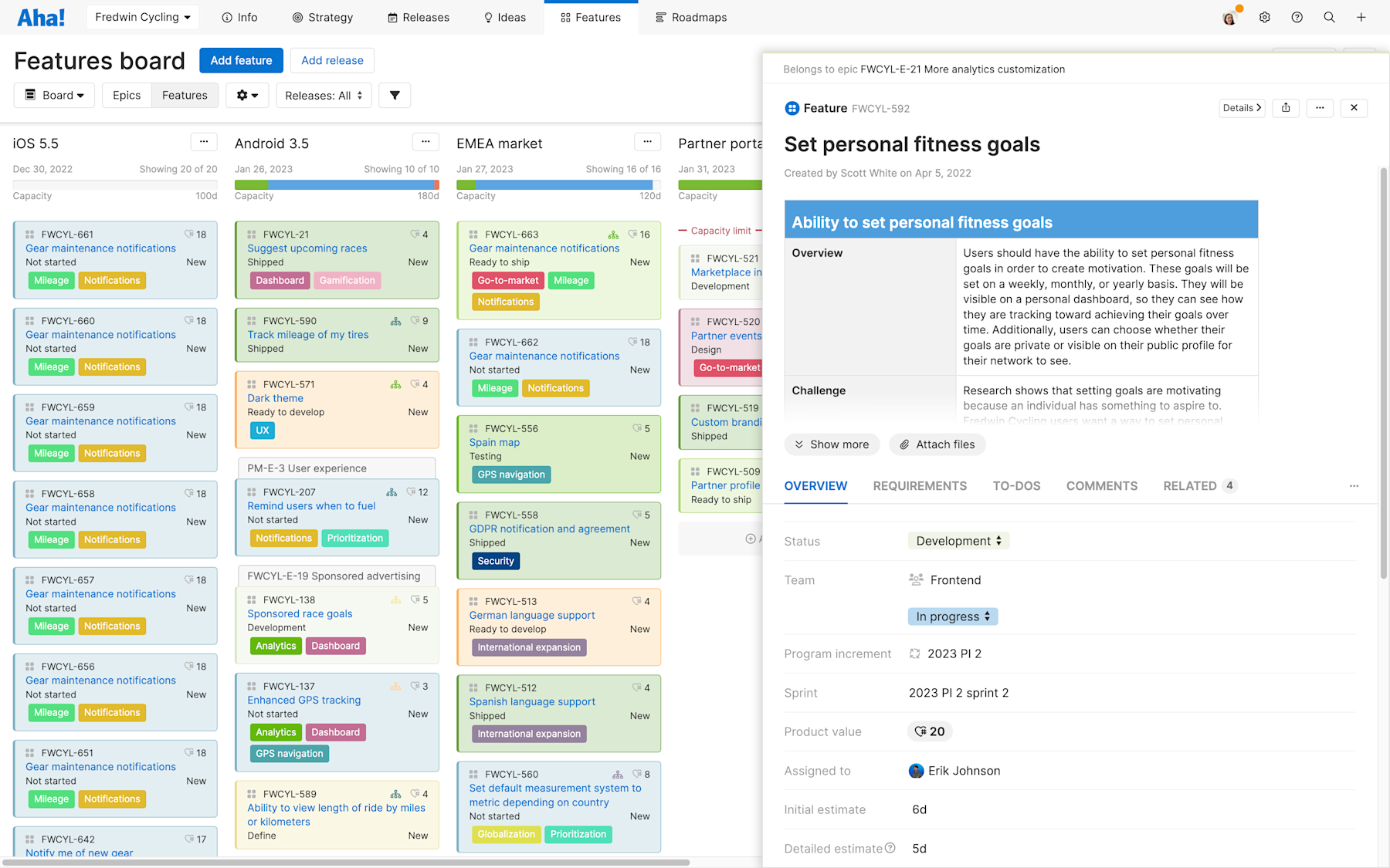 Aha! Develop Tour - Roadmaps | Aha! software
