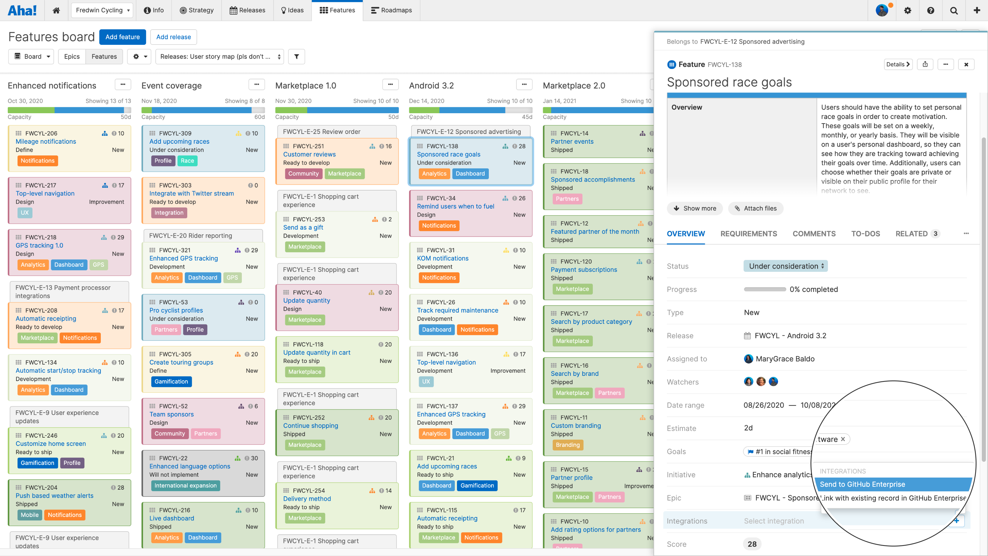 Trello Roadmap Tool Integration Aha