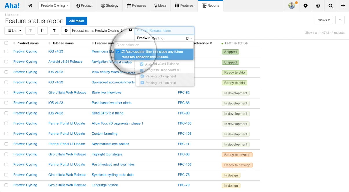 Just Launched! — Auto-Update Filters on Your Product Reports