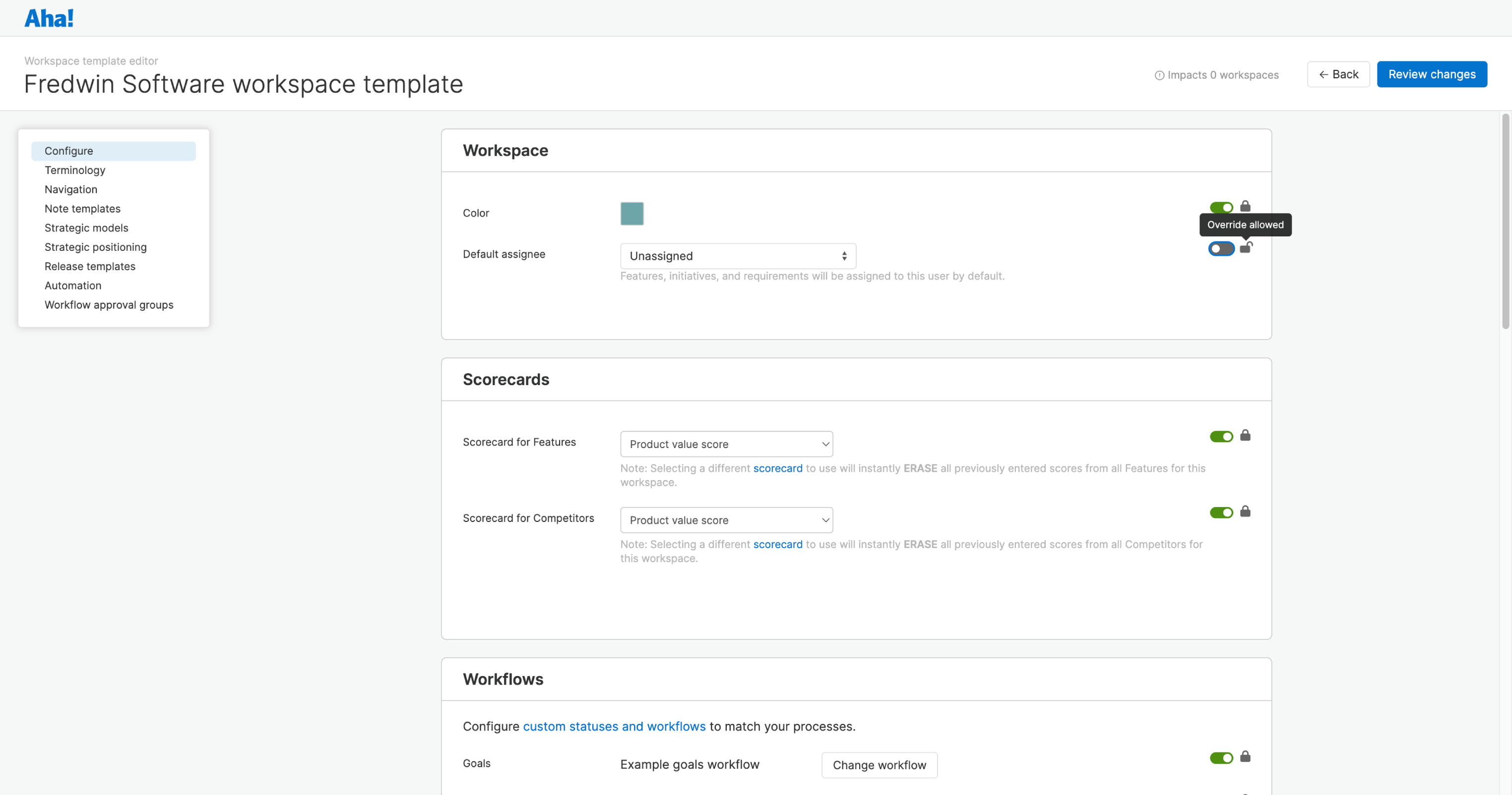 Create Custom Workspace Templates in Aha! Roadmaps | Aha! software
