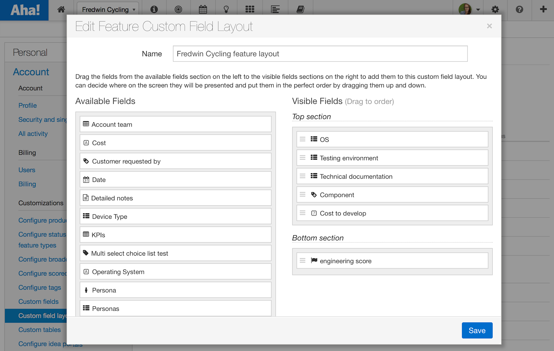 Just Launched! — Account Level Custom Fields | Aha! software