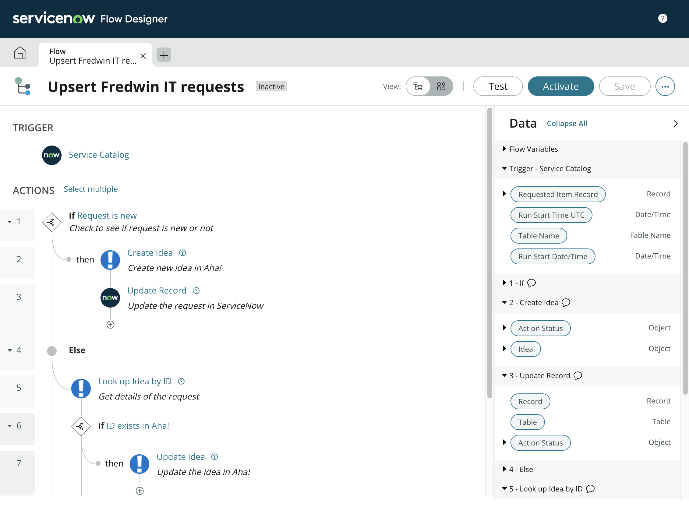 ServiceNow Roadmap Tool Integration