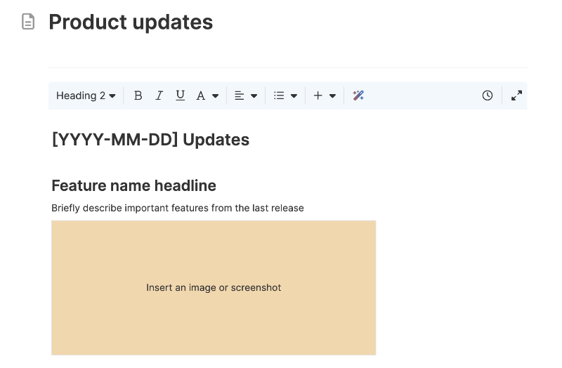 Product Updates Template | Try for Free