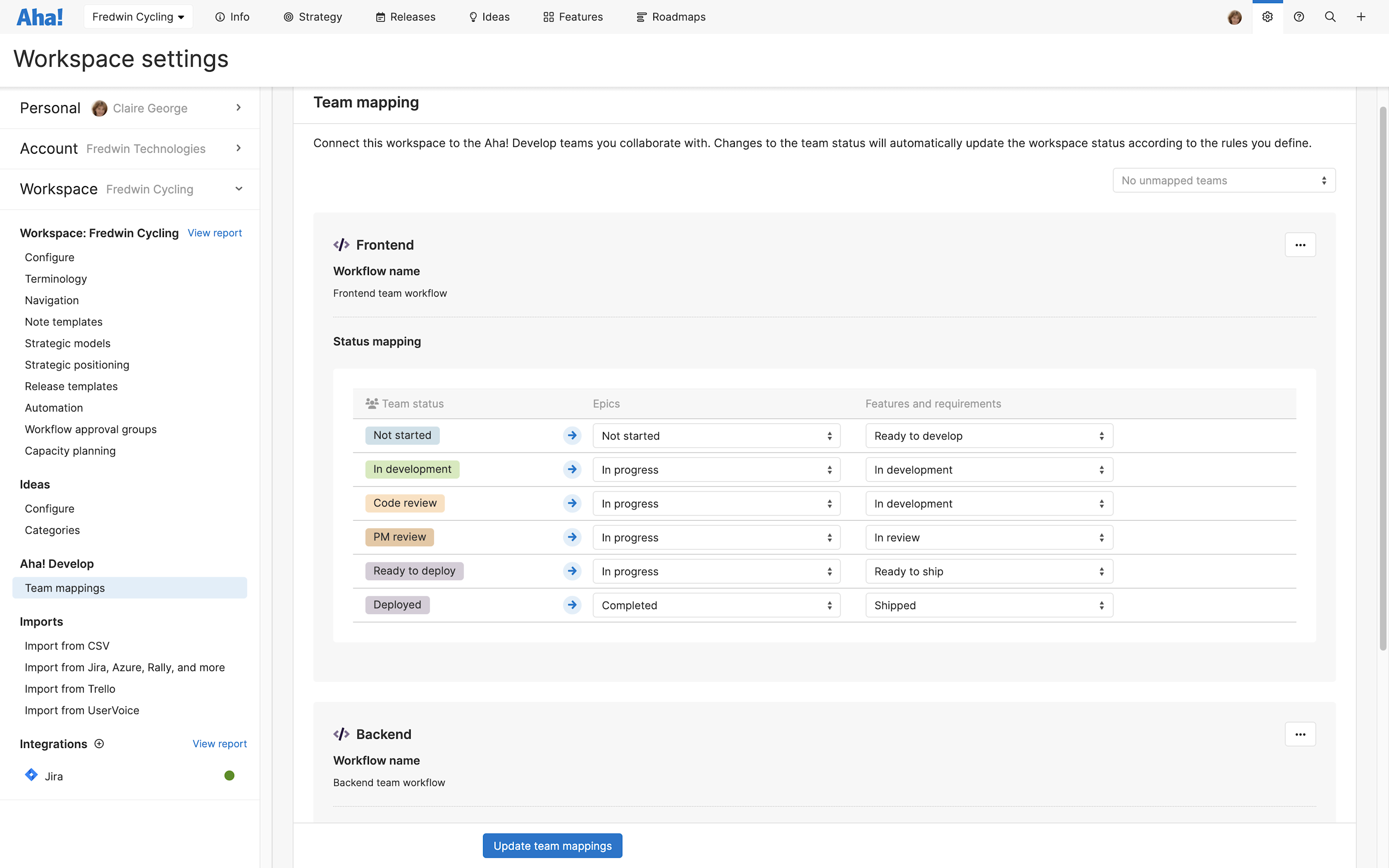 Automate Status Updates From Aha! Develop to Aha! Roadmaps | Aha! software