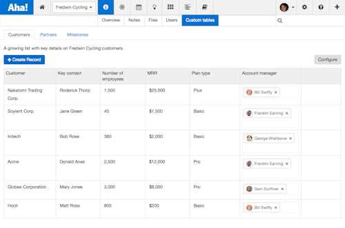 Just Launched! — Extend the Data Model of Aha! With Custom Tables | Aha!