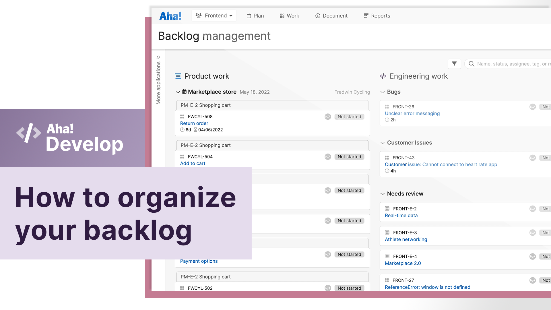 Aha! Develop | How to organize your backlog