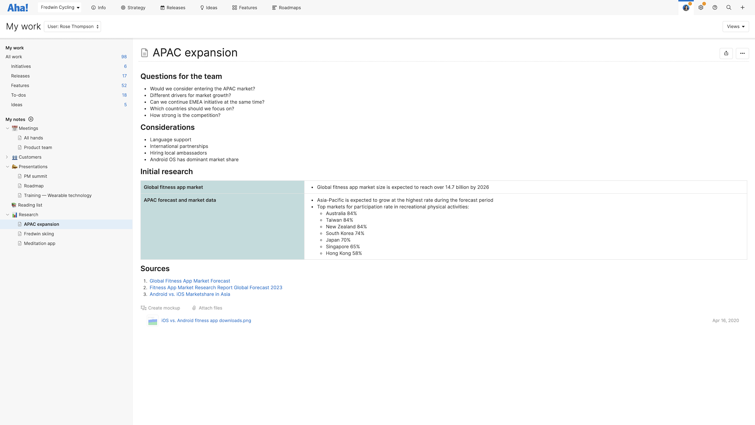 Internal Knowledge Base | Aha! software