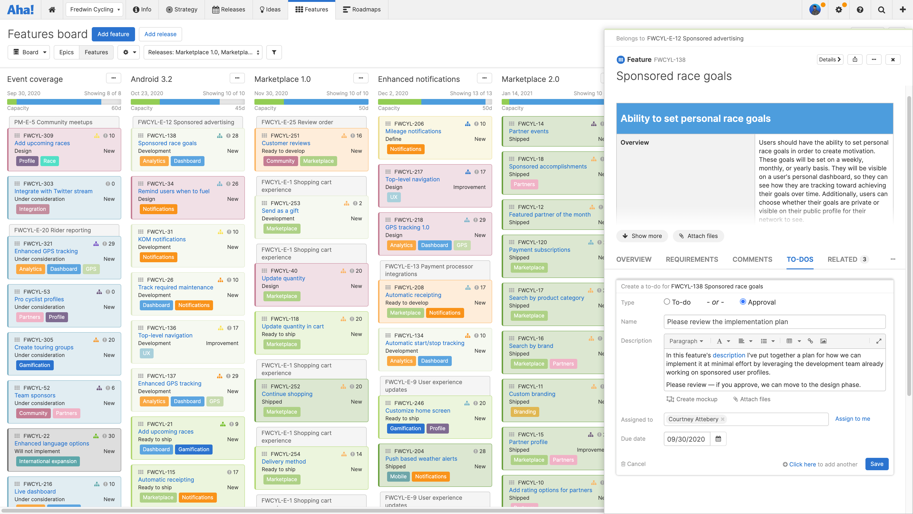 Aha! Roadmaps | Workflow approvals | Aha!