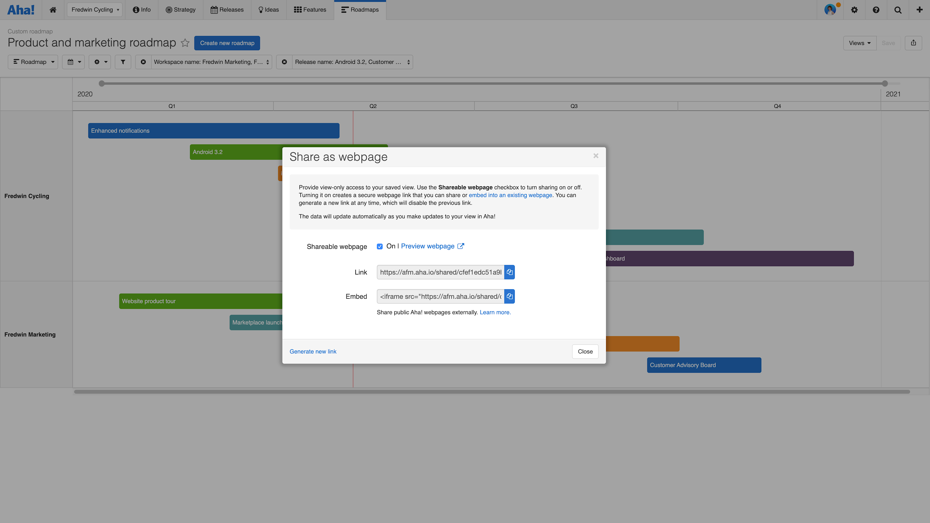Confluence Roadmap Tool Integration | Aha! software