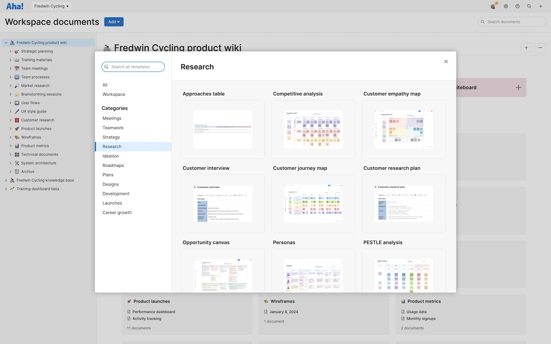 Aha! Knowledge Central hub — Centralize Product Information
