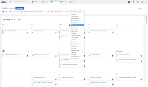 Just Launched! — Enhanced Calendar to Visualize Activities | Aha!
