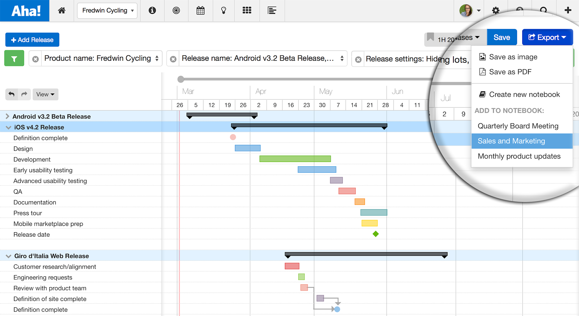 Just Launched! — Visualize Your Release Schedules | Aha! software