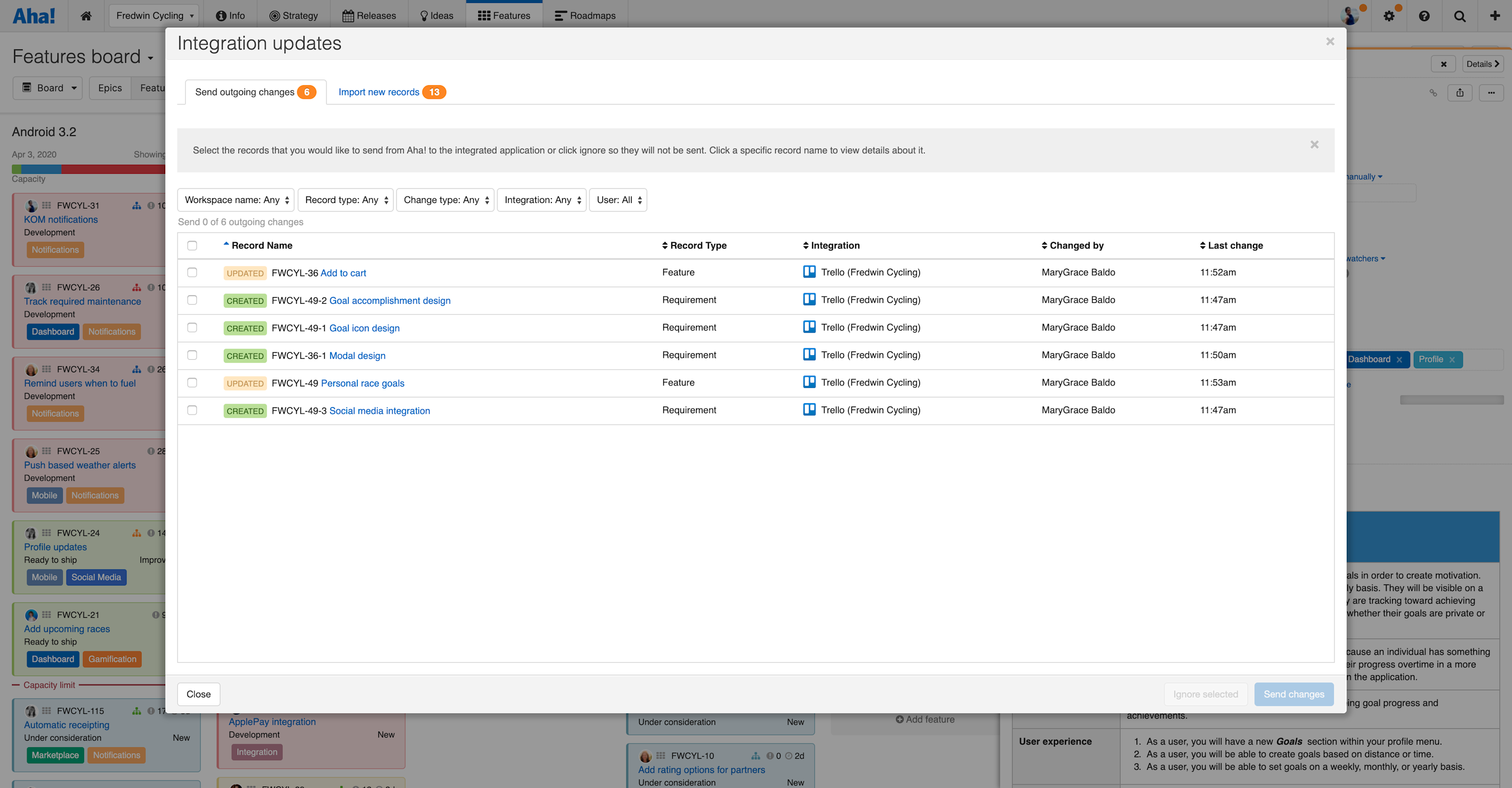 Trello Roadmap Tool Integration | Aha! software