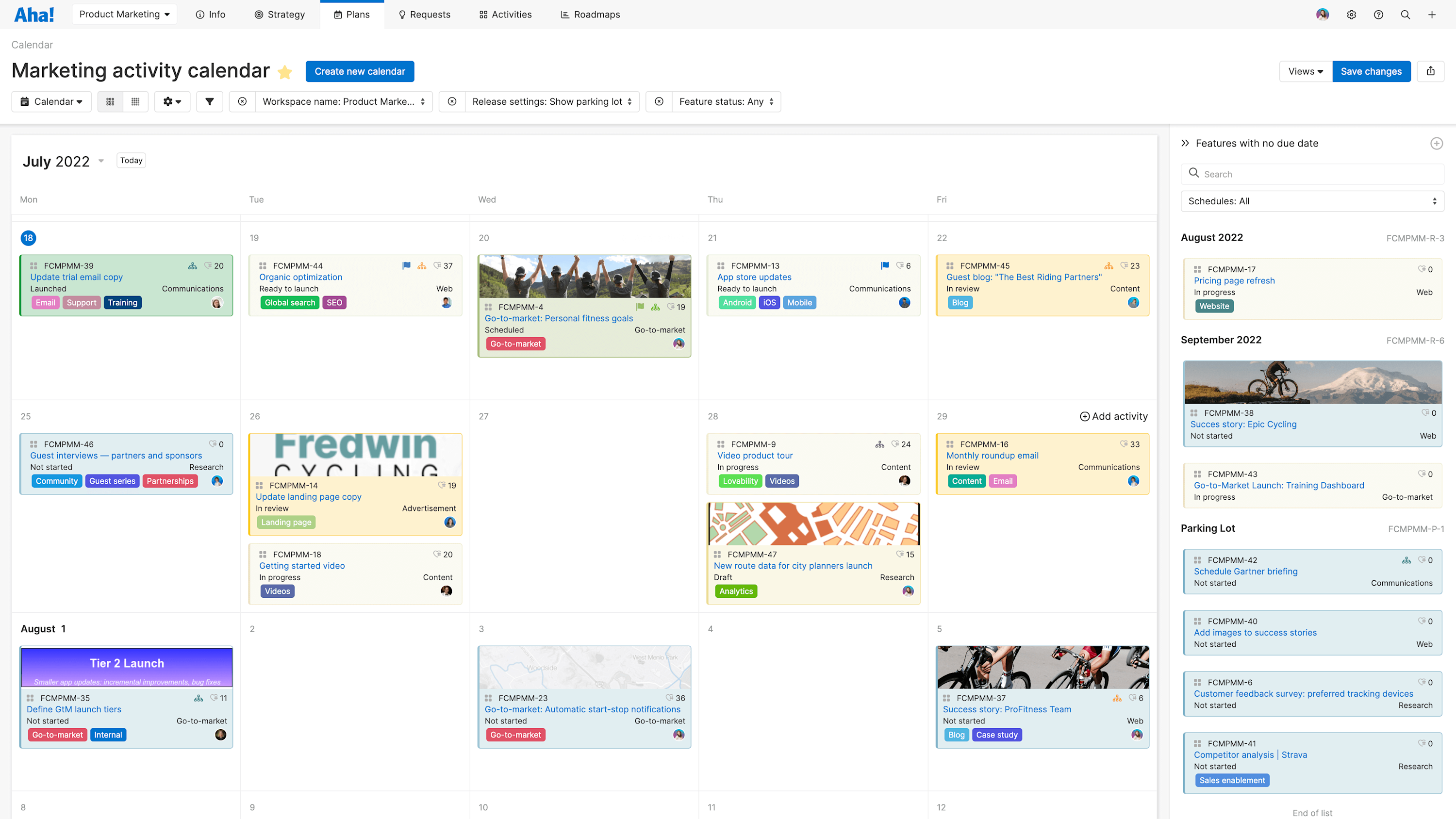 7 Ways the Aha! Team Reports on Product Development Progress | Aha ...