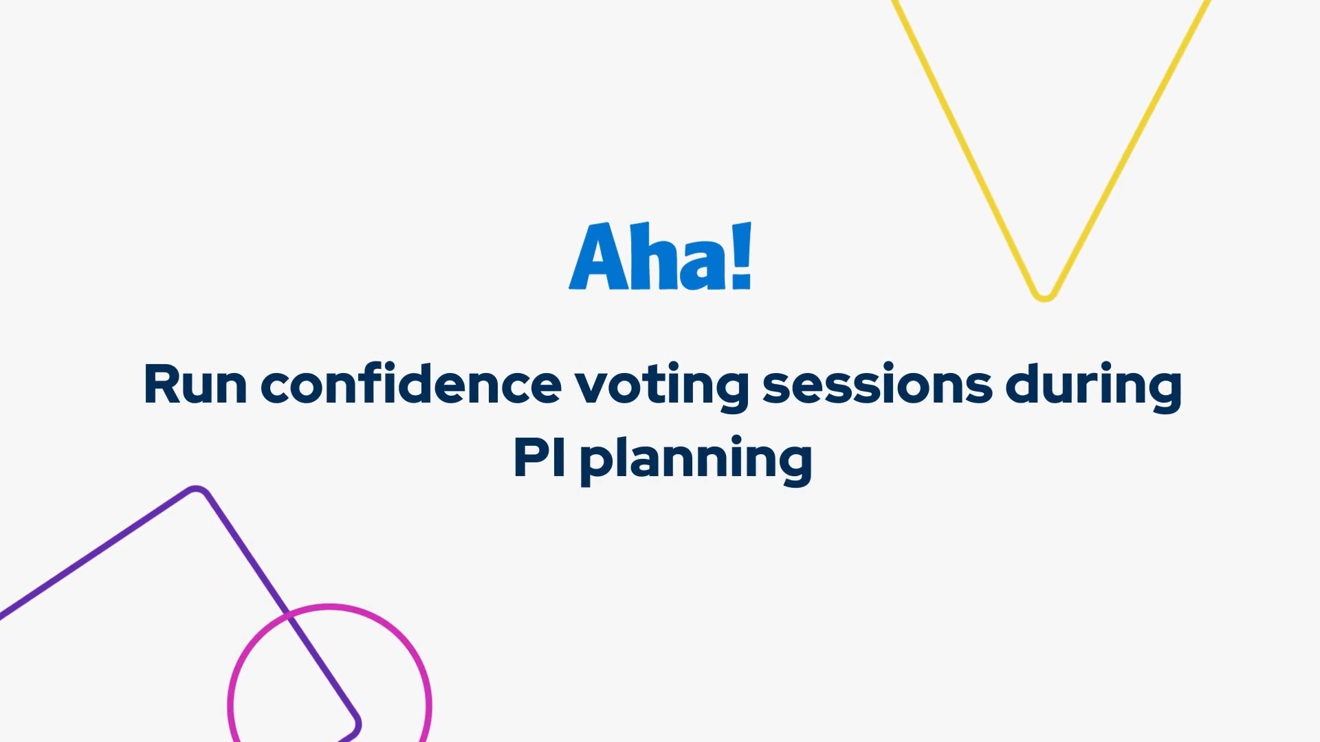 Aha! Whiteboards | Run confidence voting sessions during PI planning