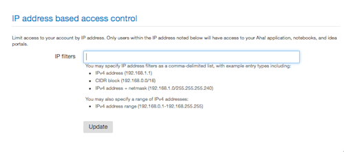 Just Launched! — Enhanced Security Via IP Address Access Control | Aha!