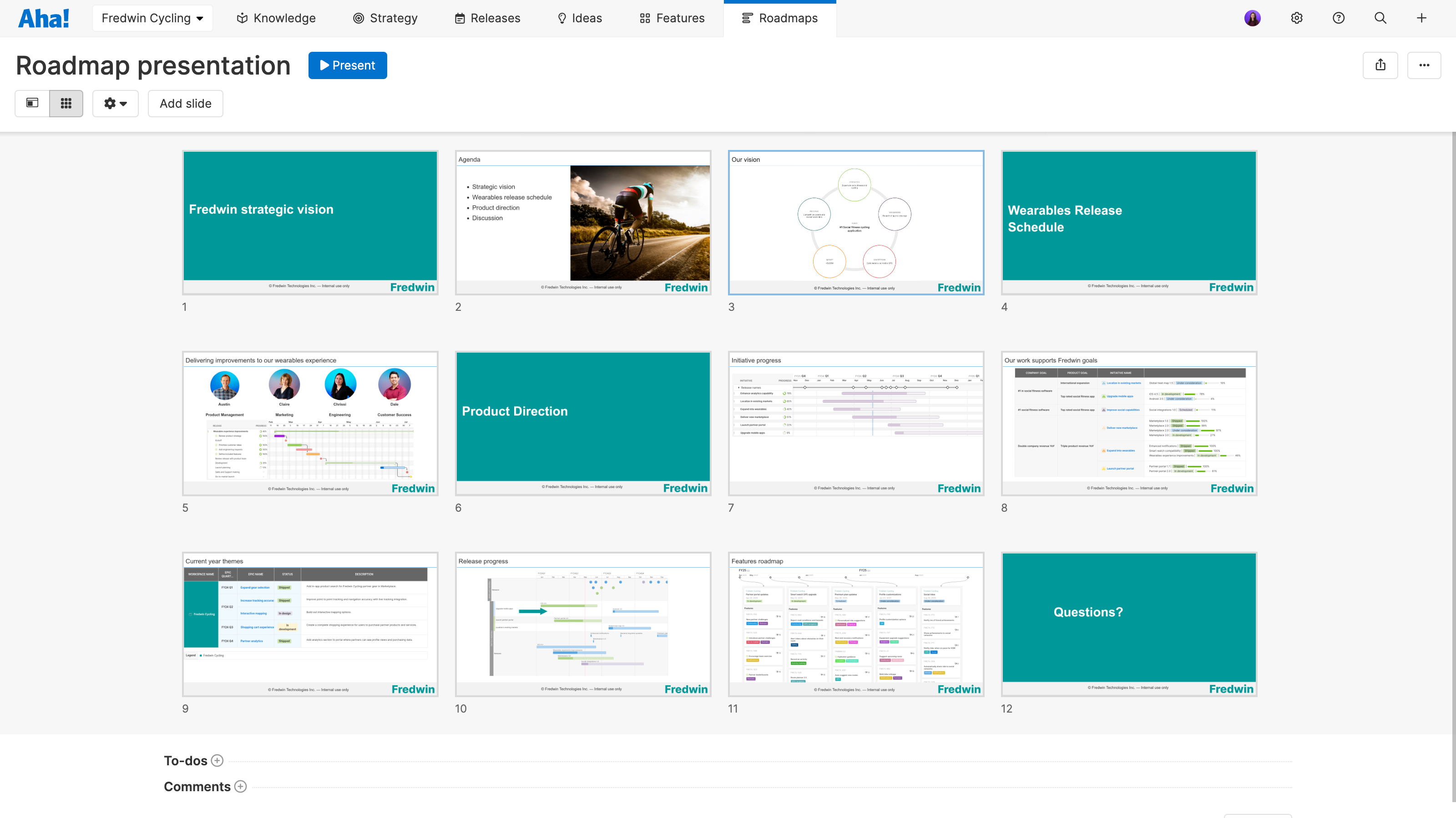 Aha! software use case — Prioritize features