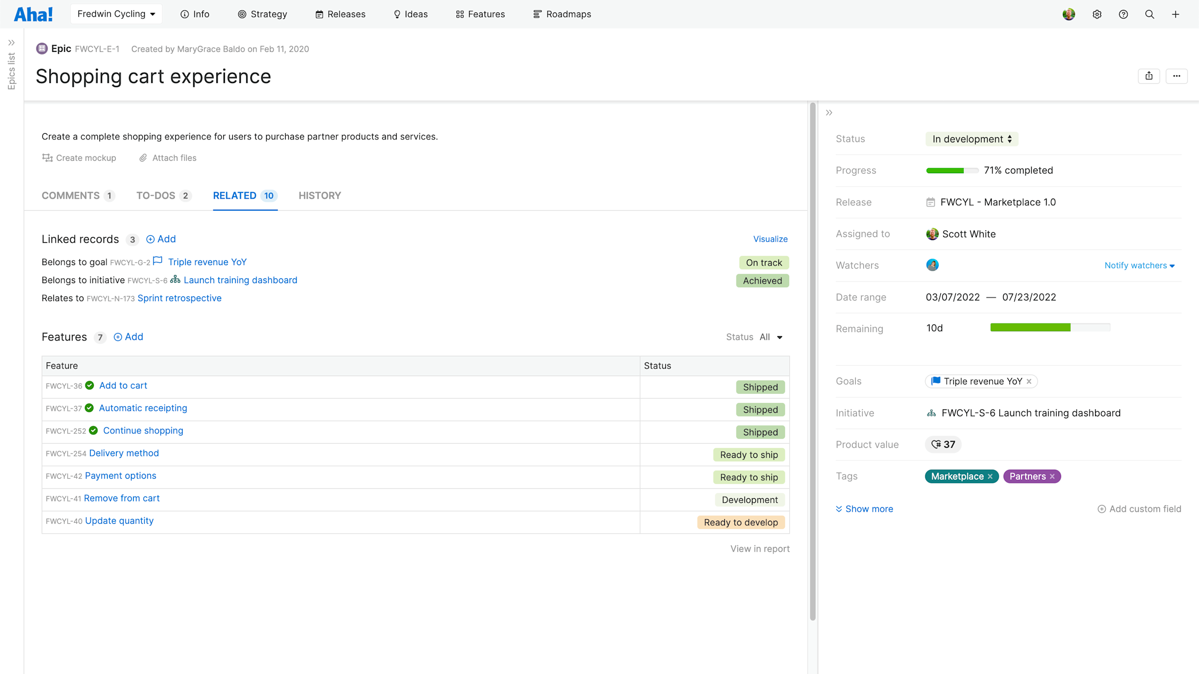 Product Features and Requirements Management Software | Aha! software