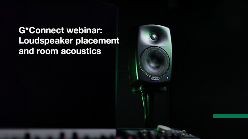 G*Connect webinar: Loudspeaker placement and room acoustics