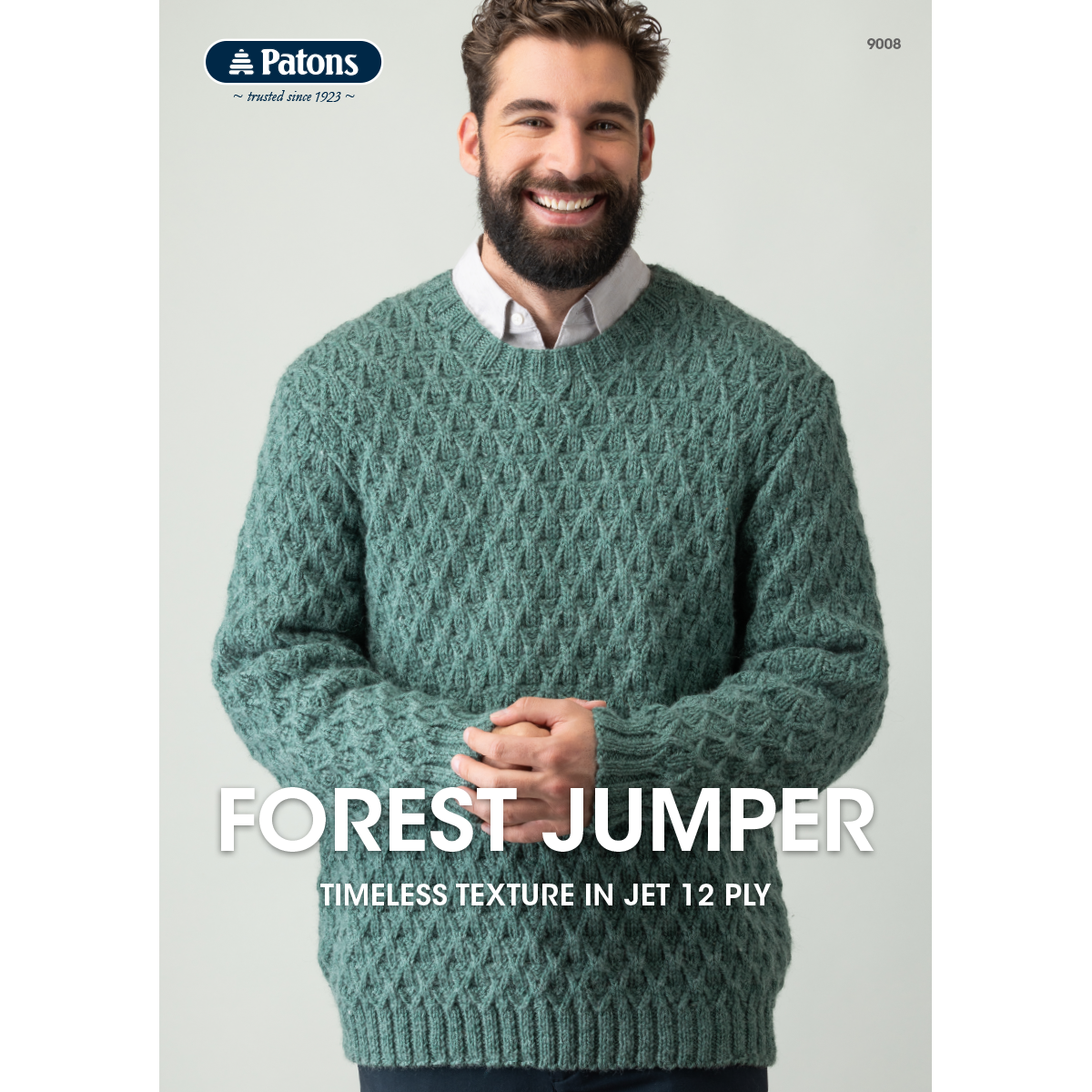 Patons Jet Forest Jumper Leaflet 9008 | Craftee Cottage