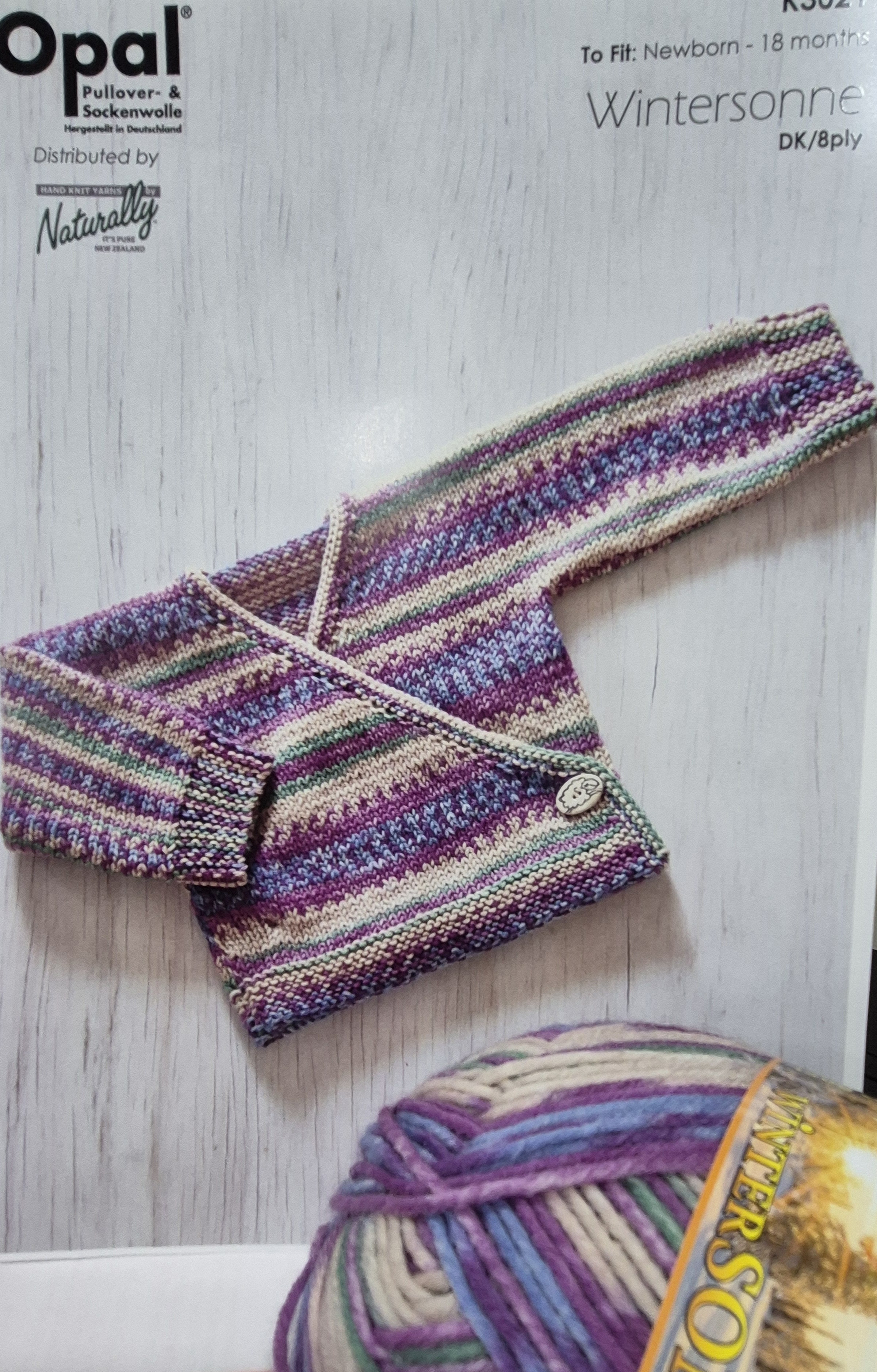 Baby Crossover Cardi Opal Kit | Craftee Cottage