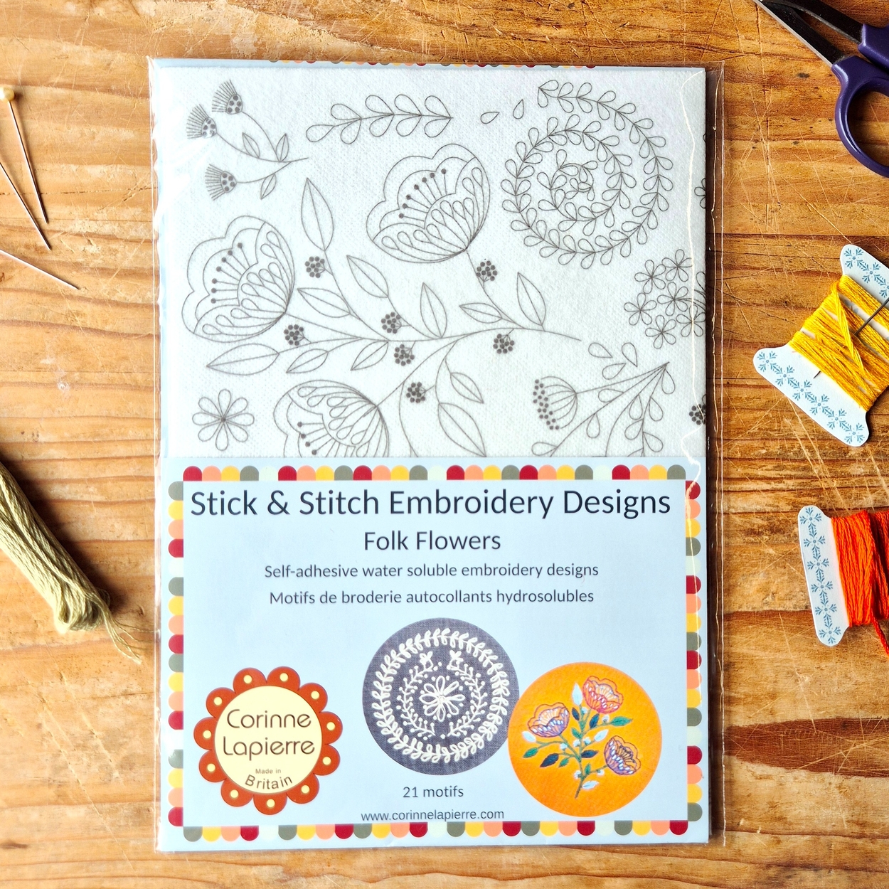 *Corinne Lapierre Stick & Stitch Embroidery Designs - Folk Flowers ...