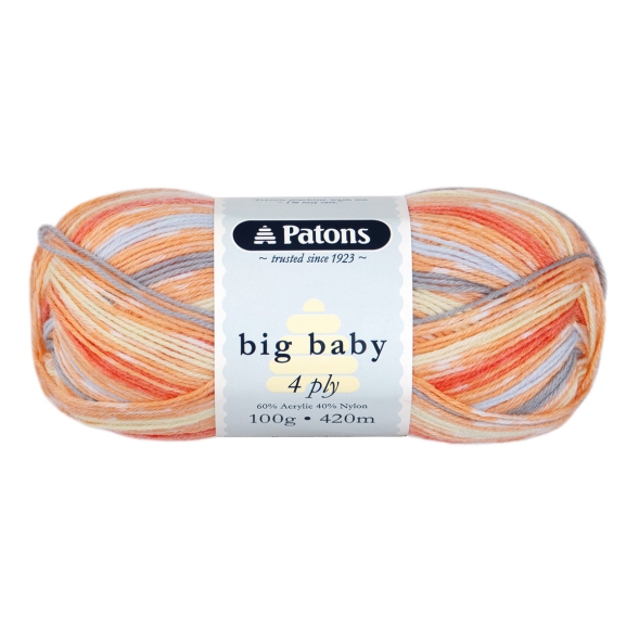 Big Baby 4 ply - 3918 - Macaron mix - Patons | Craftee Cottage