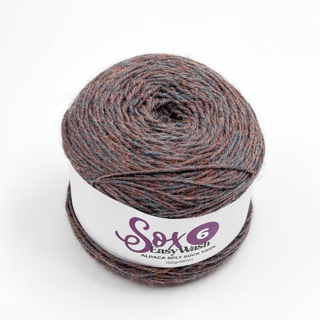 Sox 6 - easy wash - M4408 - Tweed look melange - Alpaca Yarns of New ...